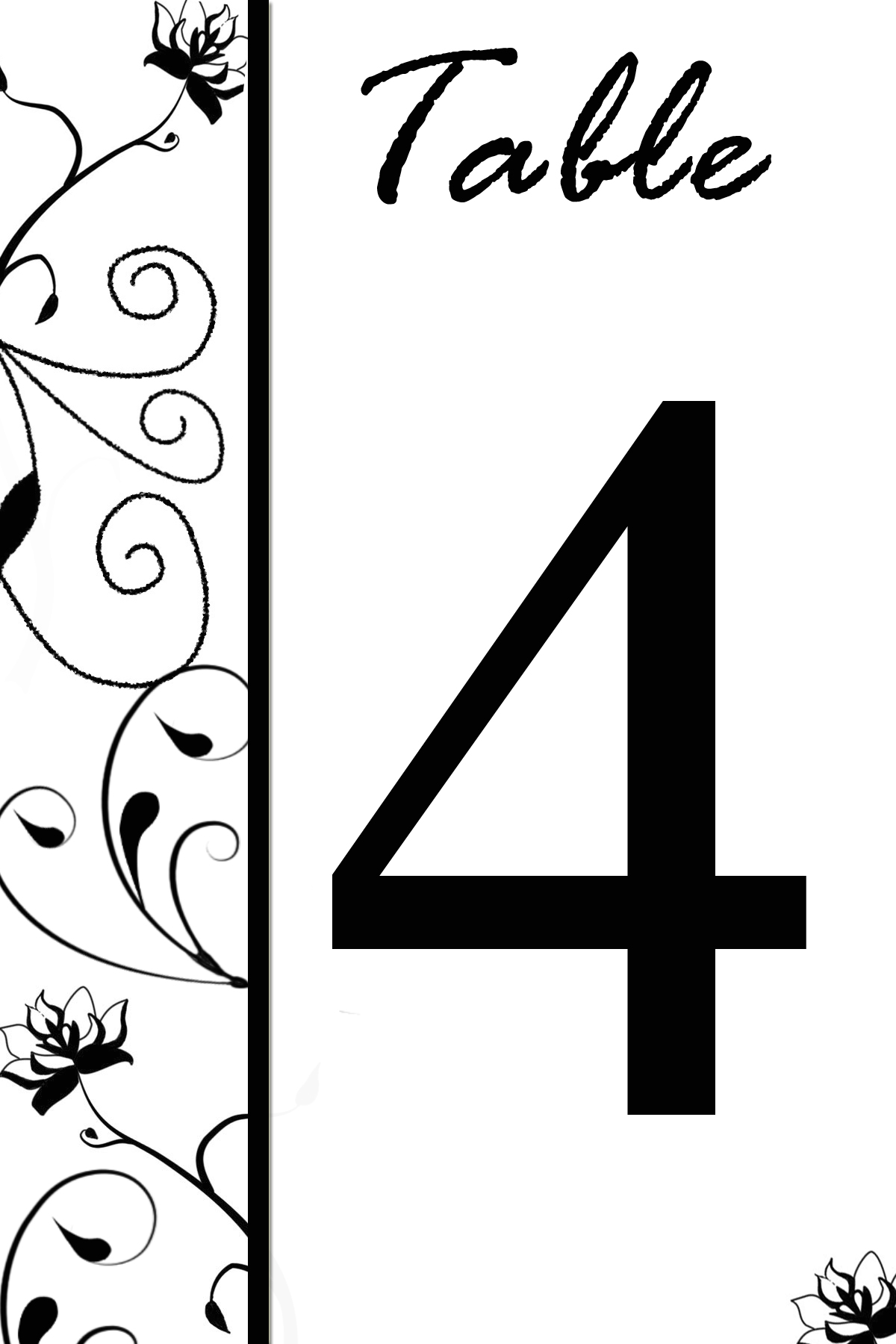 Downloadable Free Printable Table Numbers Template Printable Templates